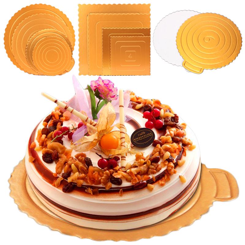 Buy 1Pc Convenient Pastry Mat Decorations Tool Gold Displays Tray ...