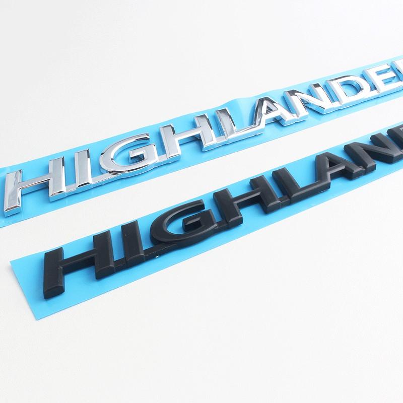 Buy Toyota Highlander HIGHLANDER English Letter for Camry Vios Corolla ...
