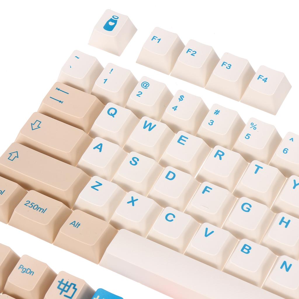 Cheap 134 Keys Soymilk PBT Keycap Set Cherry Profile Sublimation Custom ...