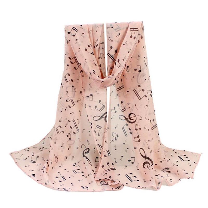 Buy Women Lady Musical Note Chiffon Neck Scarf Shawl Muffler Scarves ...