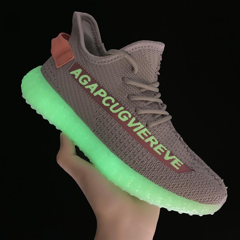 Buy Personalized Luminous Coconut Shoes, Flying Woven Breathable Men's ...