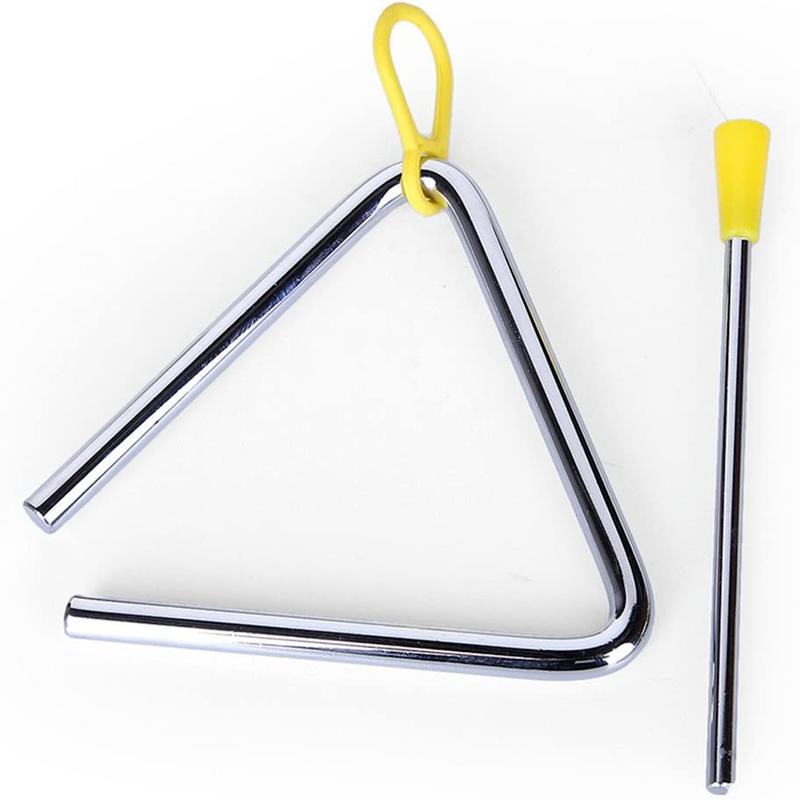 5"/6"/7" Musical Triangle Hand Percussion Instrument with Striker for ...