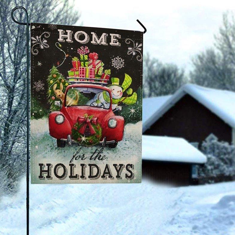 Buy Christmas Pattern Double-sided Printing Flag Home Creative ...