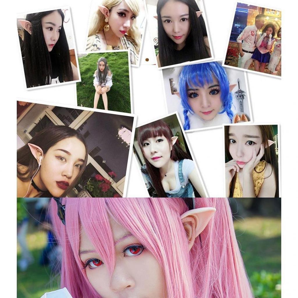 Buy Halloween Glow in The Dark Fairy Cosplay Anime Fake Elf Ears Props ...