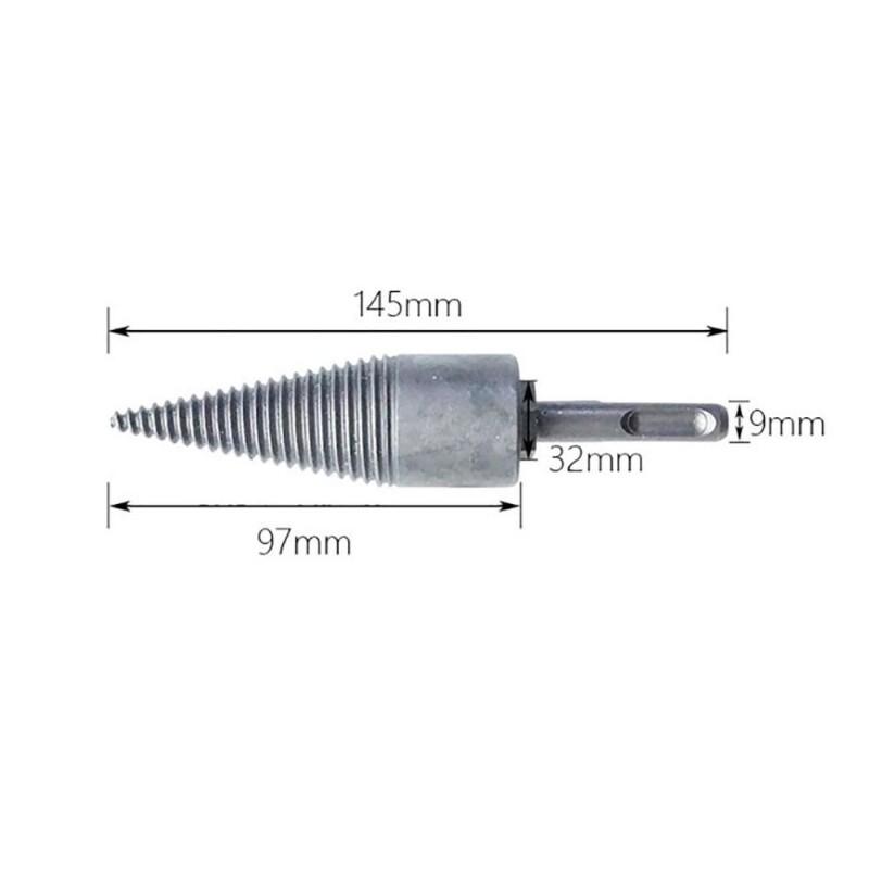 Buy 32mm Log Wood Splitting Split Electric Hammer Drill Splitter Cone ...