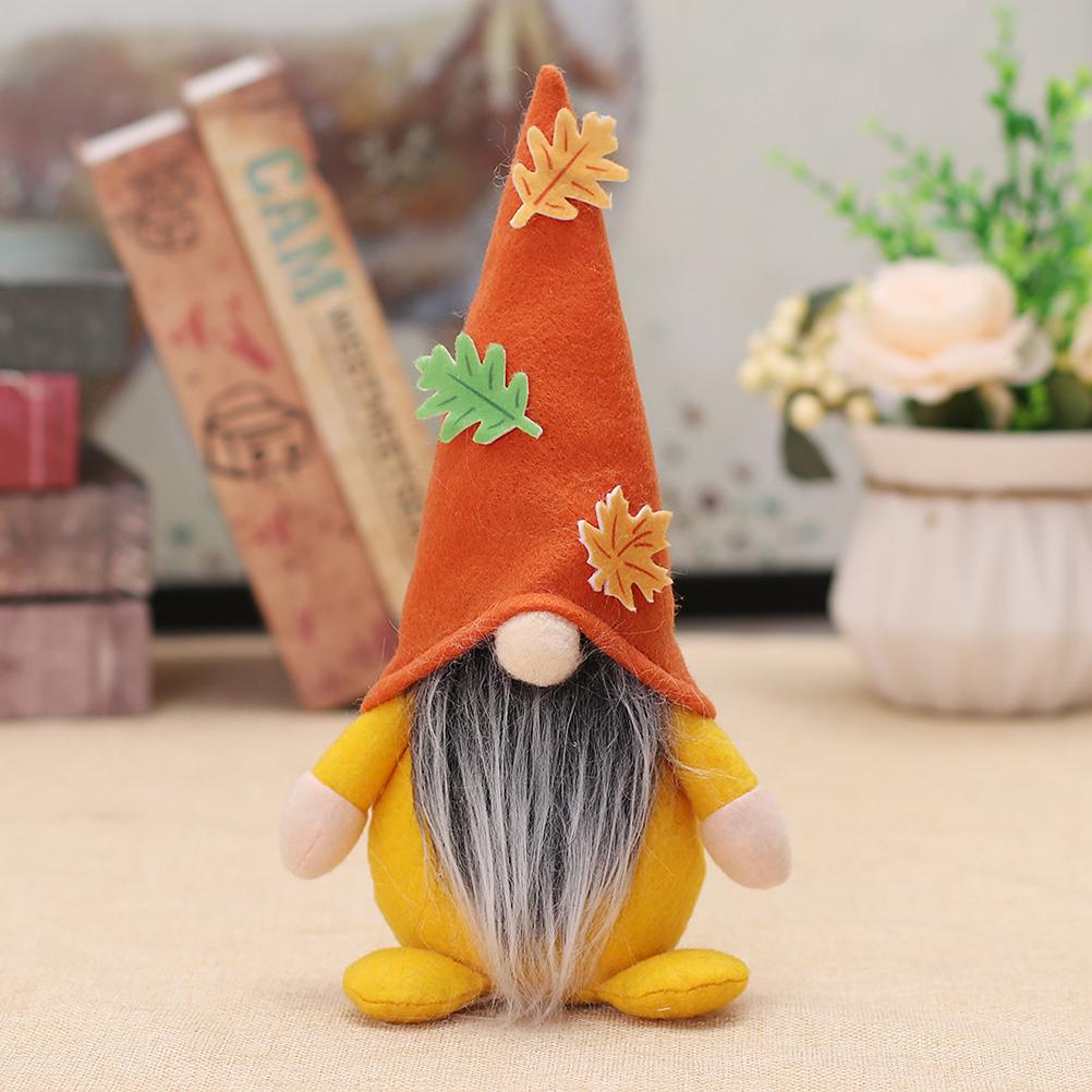 Syrisora Fall Plush doll - Autumn Maple Leaf Stuffed Gnome Faceless ...