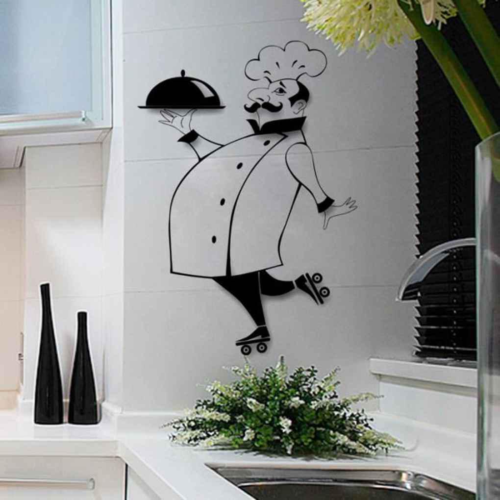 Buy Cook Kitchen Drawing Dinning Room Wall Stickers Poster Paster ...