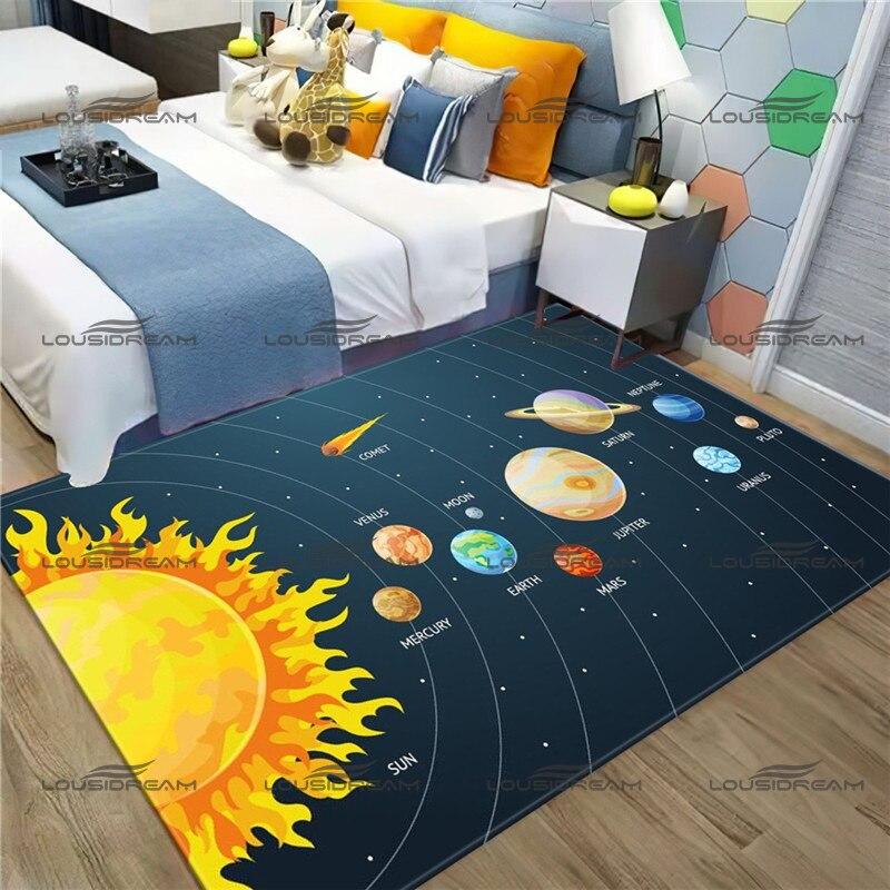 Cheap Cartoon Solar System Pattern Carpet Cosmic Planet Room Decoration ...