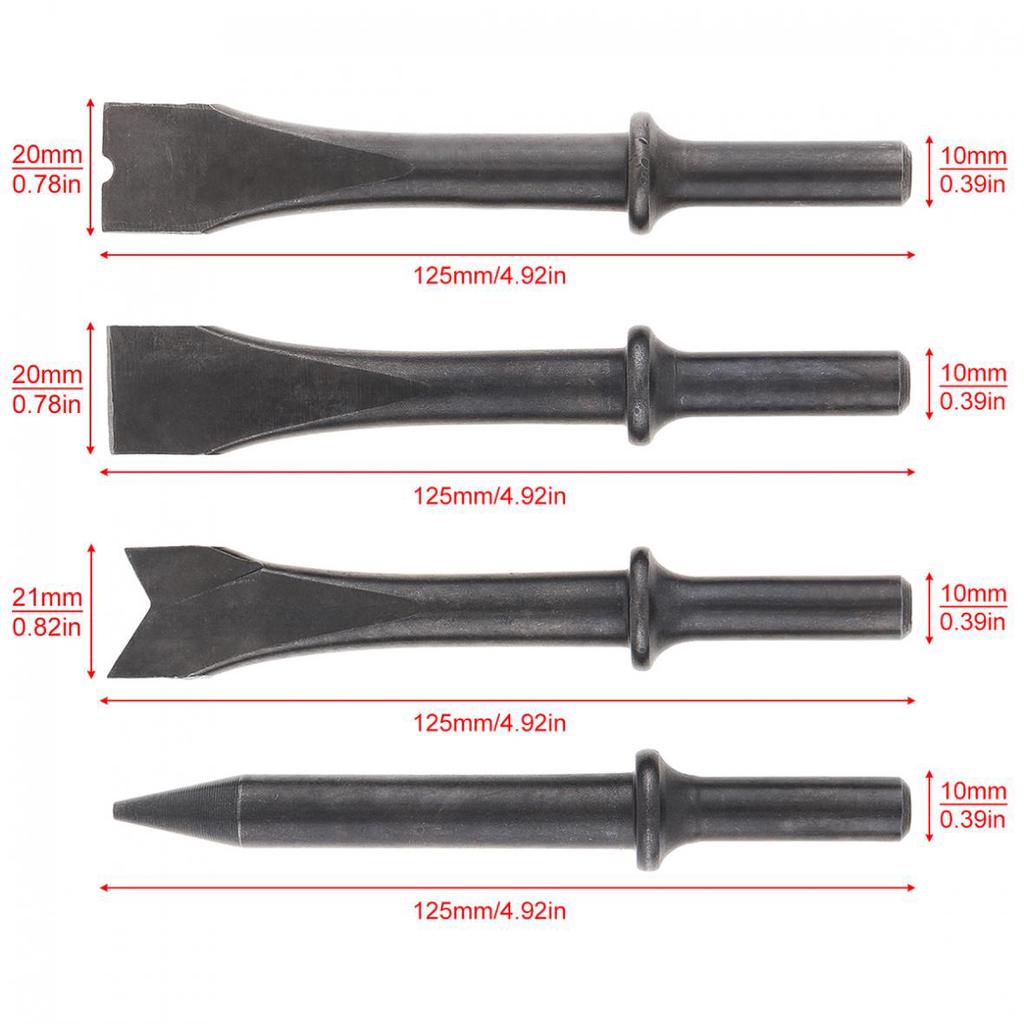Buy Hard 45# Steel Solid Short Air Chisel Impact Head Support Pneumatic ...