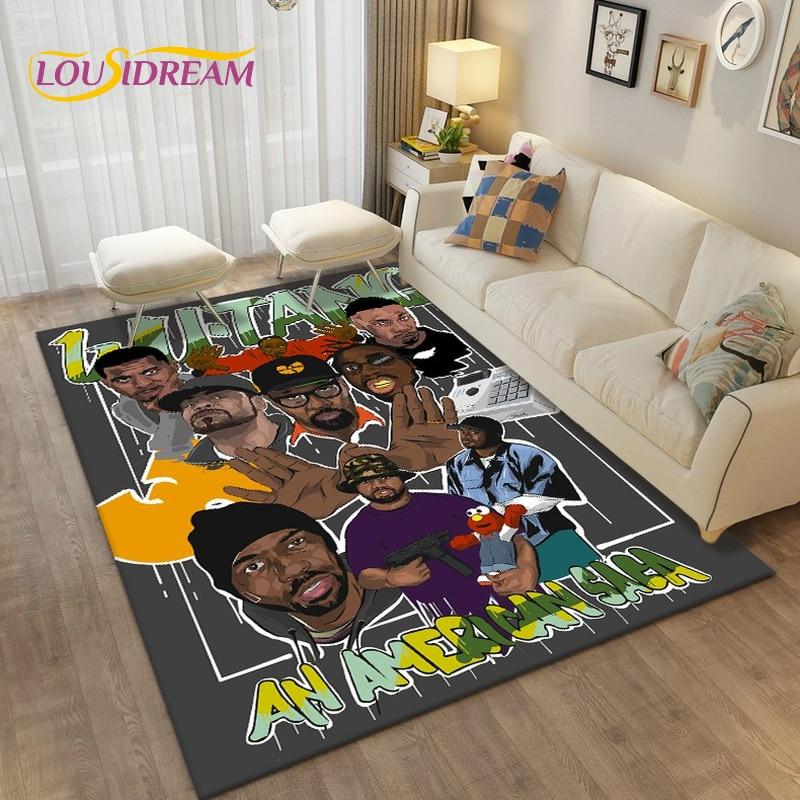 Hip Hop Music Star Rapper Carpet Rug for Living Room Bedroom Bedside ...