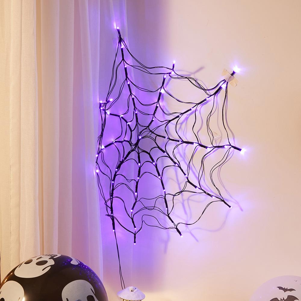Buy Spider Web Net Light LED Halloween Spider Net Light Battery ...