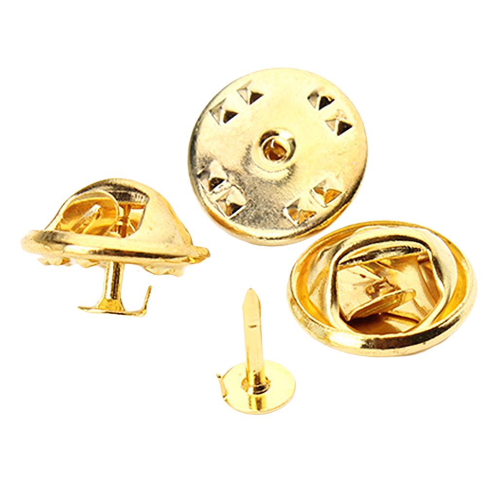 100x Tie Tacks Pinch Back Pins DIY Brooch Findings and Platinum Color ...