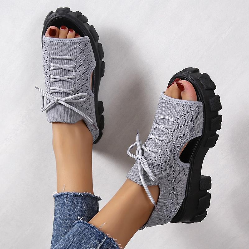 Buy Summer Beach Women Mesh Sandals Platform Slippers 2022 New Casual ...