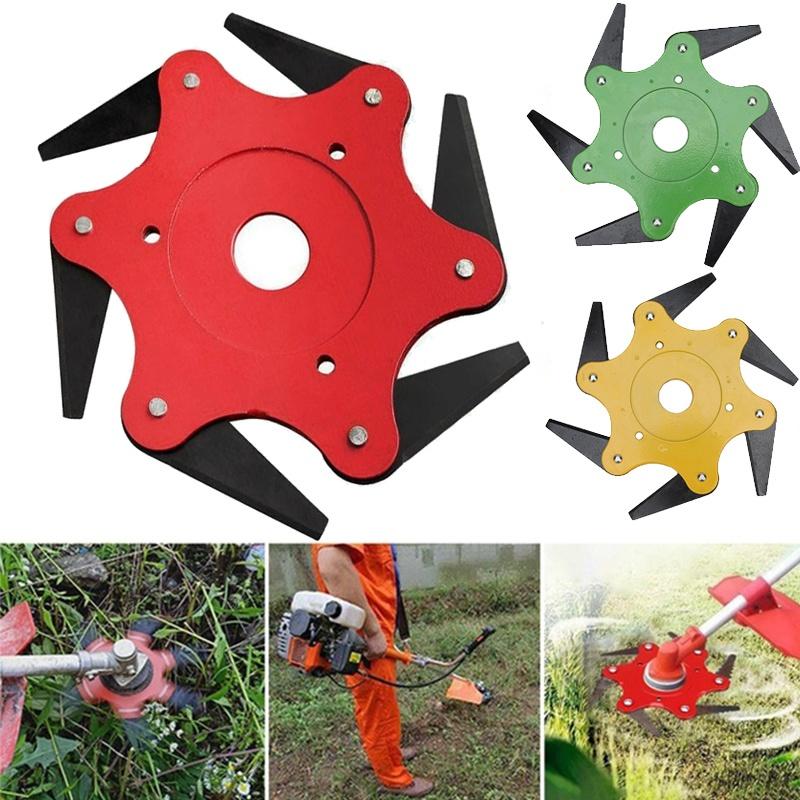 Buy 6 Teeth Trimmer Blade Metal Brush Cutter Blades Trimmer Head Home ...