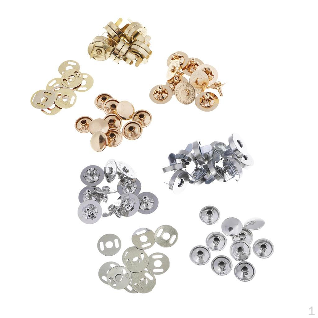Buy 20 Set Metal Magnetic Fasteners Button for Handbag Purse Jewelry ...