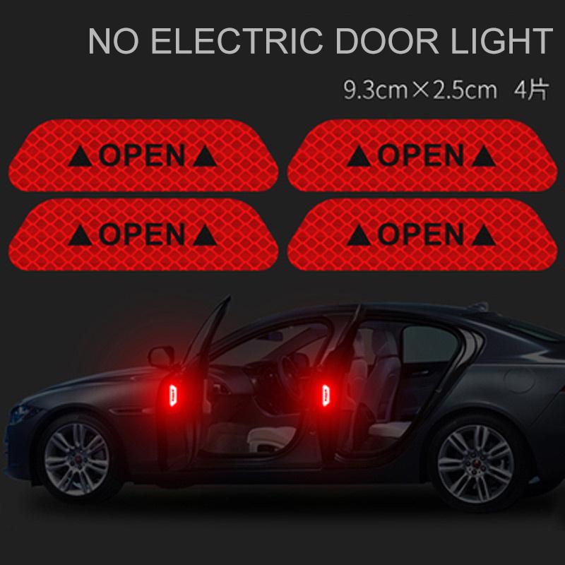 Buy 4pcs/set DIY Open Door Reflective Stickers Security Warning ...