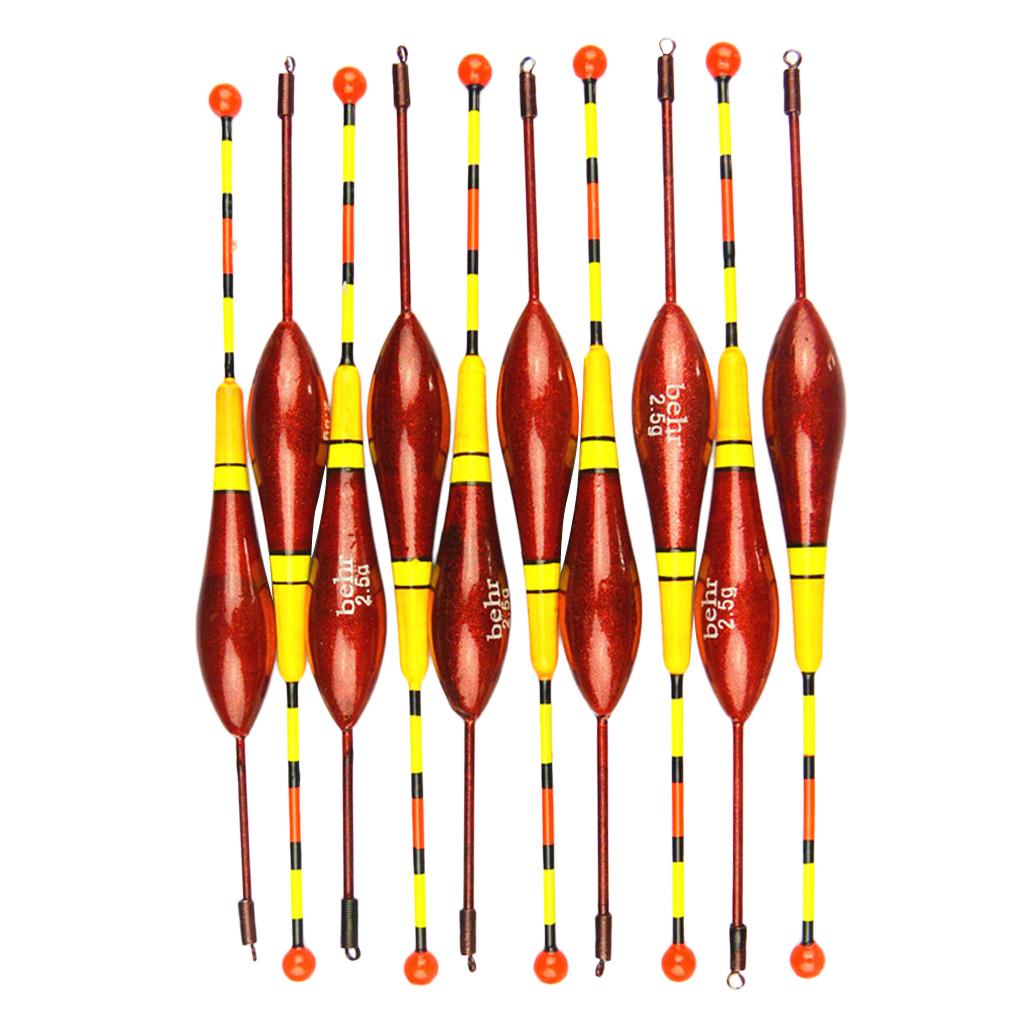 Buy 10pcs Fishing Wood Floats Bobbers Vertical Buoy Carp Coarse Tackle ...