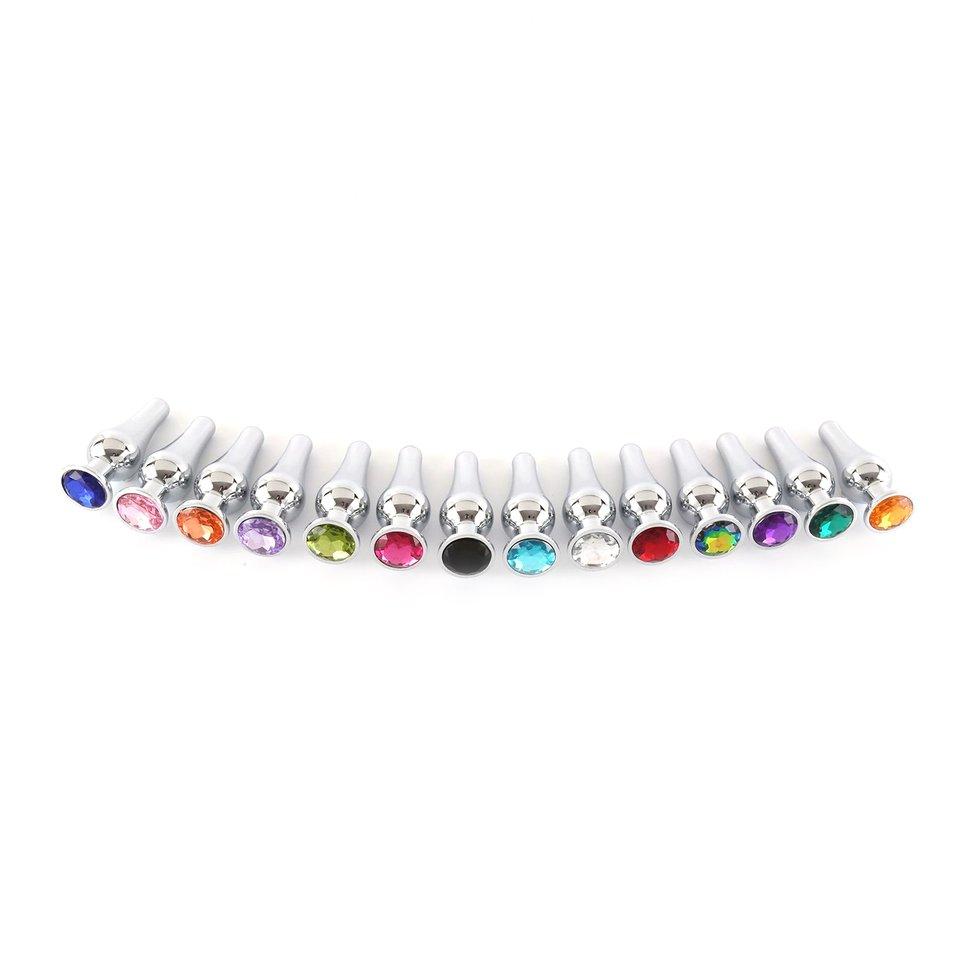 Buy Waterproof Metal Anal Plugs Crystal Jewelry Bead Small Size Anal ...