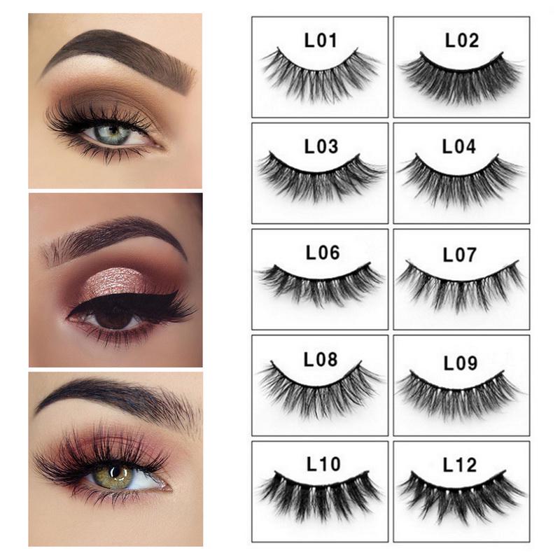 Buy 4 Pairs Reusable 3d Handmade Makeup Thick False Eyelashes Set ...