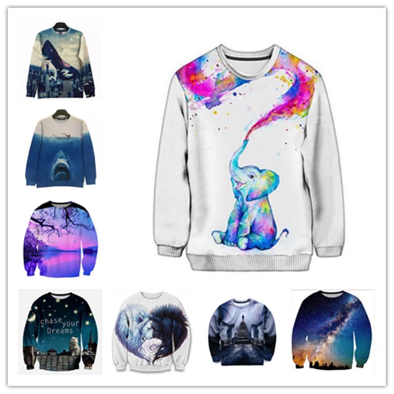 Buy Men Cool Hoodie 3D Funny Animal Print Sweatshirt Jacket Coat ...