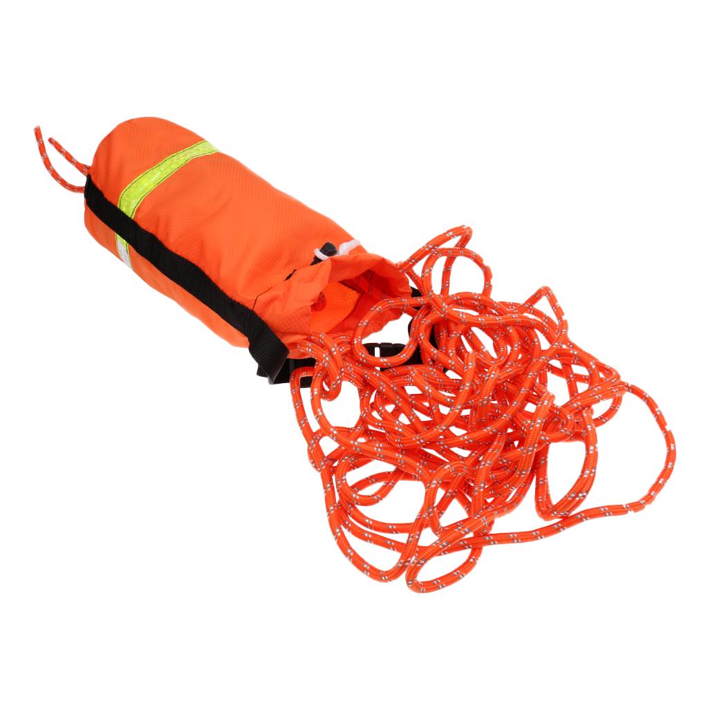 Buy Kayak Water Floating Life Line Rescue Throw Rope Bag 16m Reflective & Orange at affordable ...