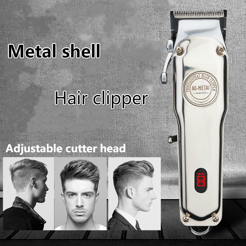 Professional hair clipper powerful power rechargeable LCD digital ...