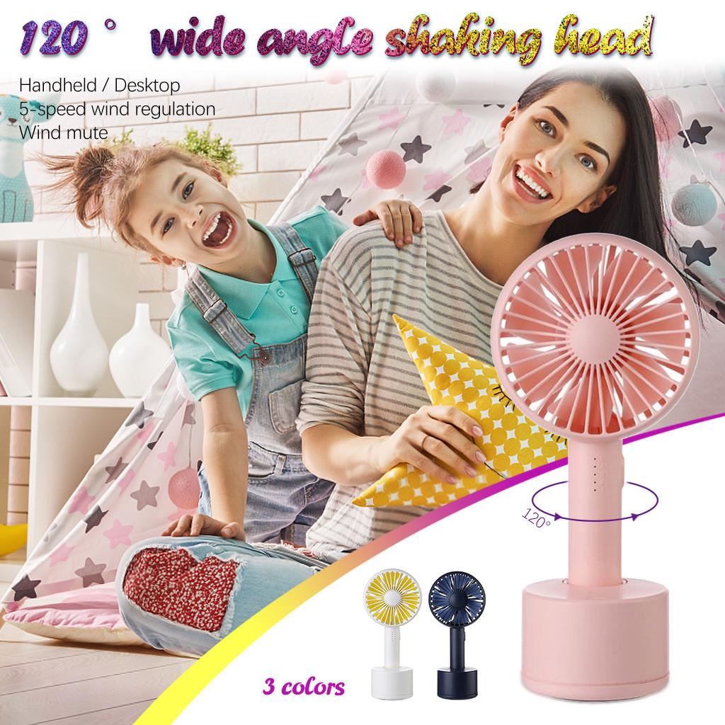 Buy Desktop Mini USB Shaking Head Handheld Fan Outdoor Portable Small ...