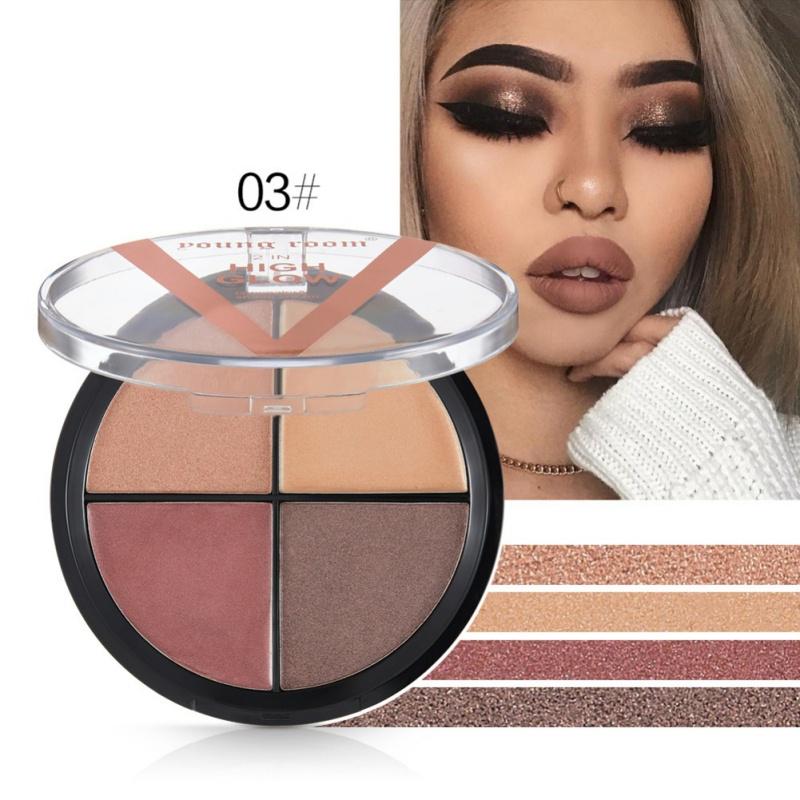 Buy 4 Colors Brighten Base Makeup Glow Kit Palette Highlighter Makeup ...