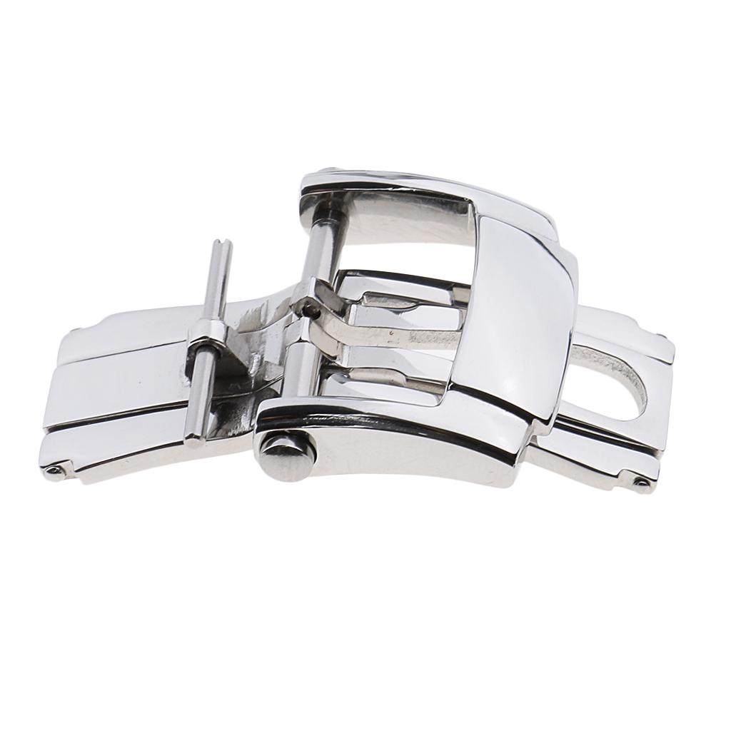 Buy 18mm Stainless Steel Deployment Clasp Folding Push Buckle For ...