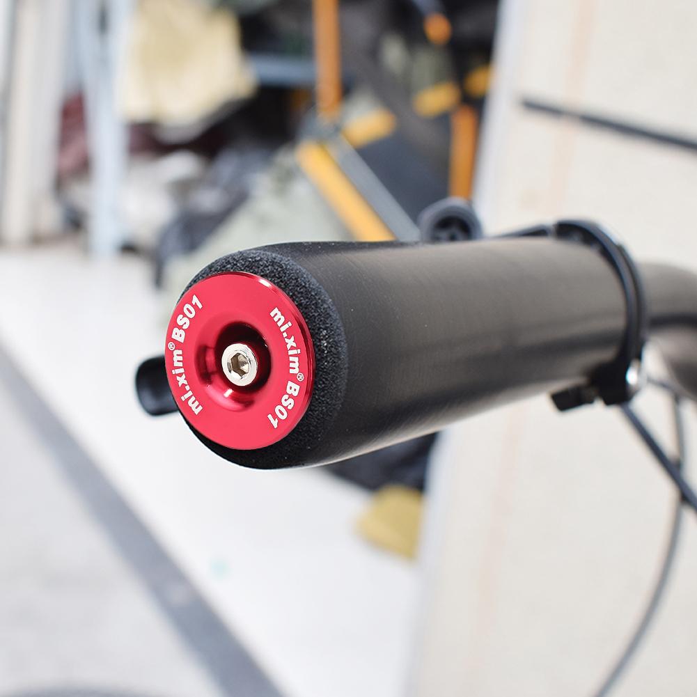 💰Kjøp 2pcs Bike Bar End Plug Aluminum Alloy Bicycle MTB Handlebar End ...