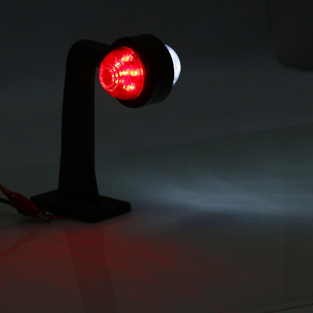 2Pcs LED Side Rubber Elbow Marker Light Lamp Outline Trailer Lorry LED ...
