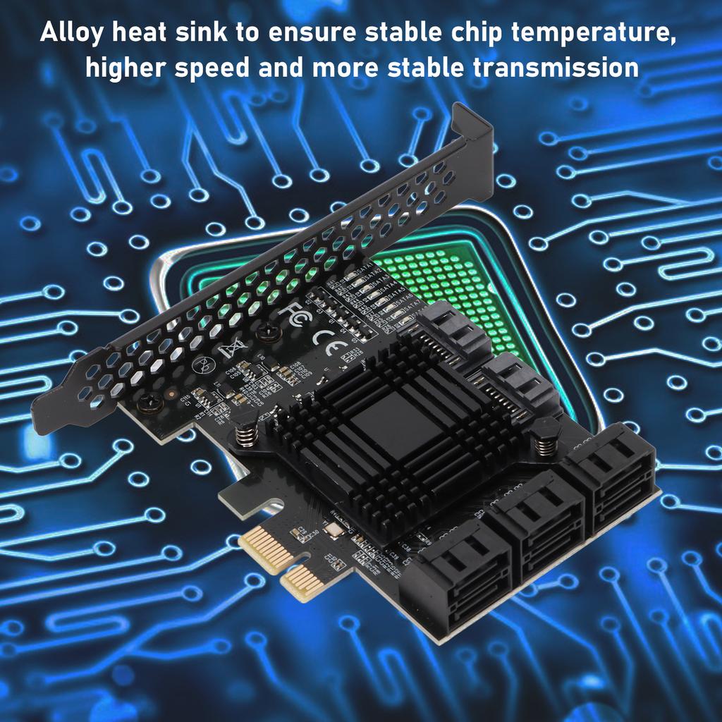 PCIE Expansion Card 8 Ports Stable Heat Dissipation Convenient ...