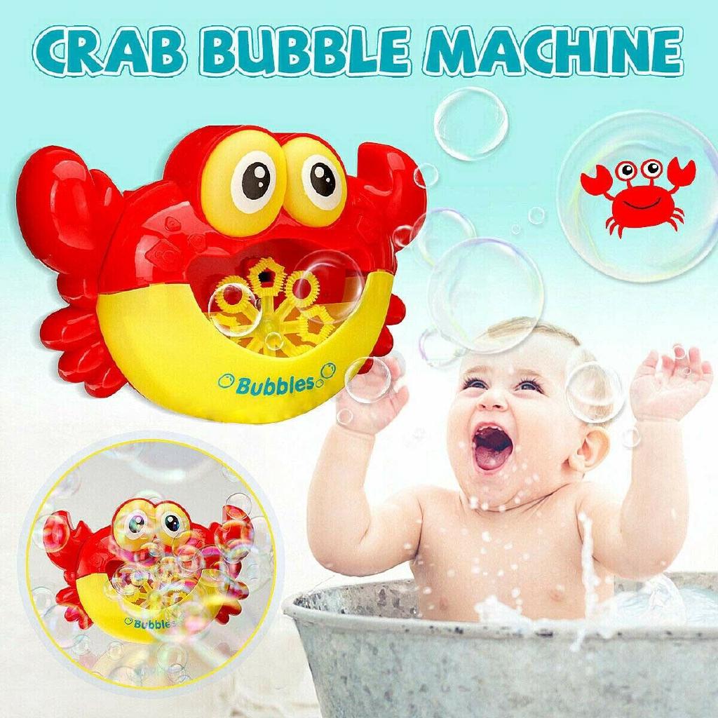 Baby Bath Toys Crab Bubble Machine with Songs and Light Children Shower ...