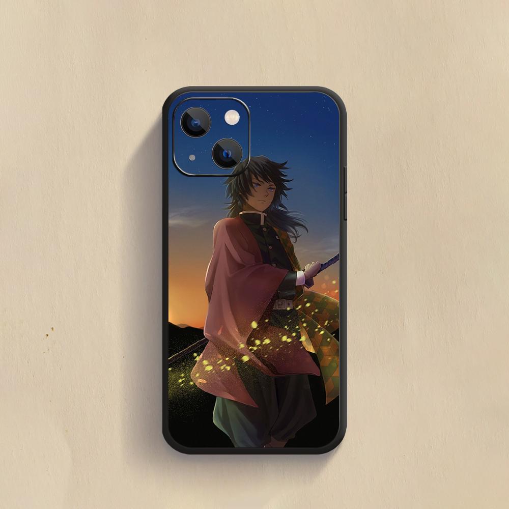 Buy Tomioka Giyuu Swordsman Anime Phone Case Cover Cell For IPhone ...