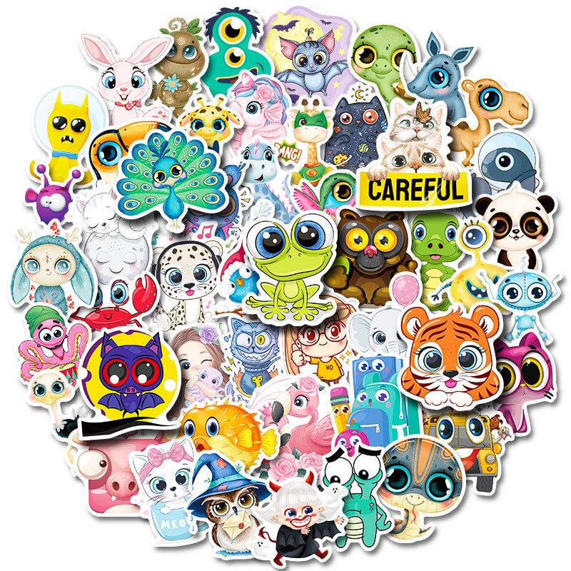 Buy 50pcs Not Repeat Cute Waterproof Animals Scrapbooking Stickers DIY ...