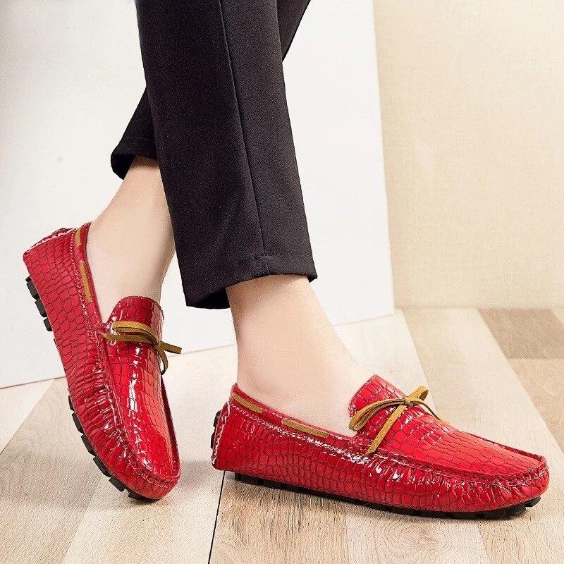 Cheap Plus Size 36 -48 Black Red Loafers Men Split Leather Soft ...