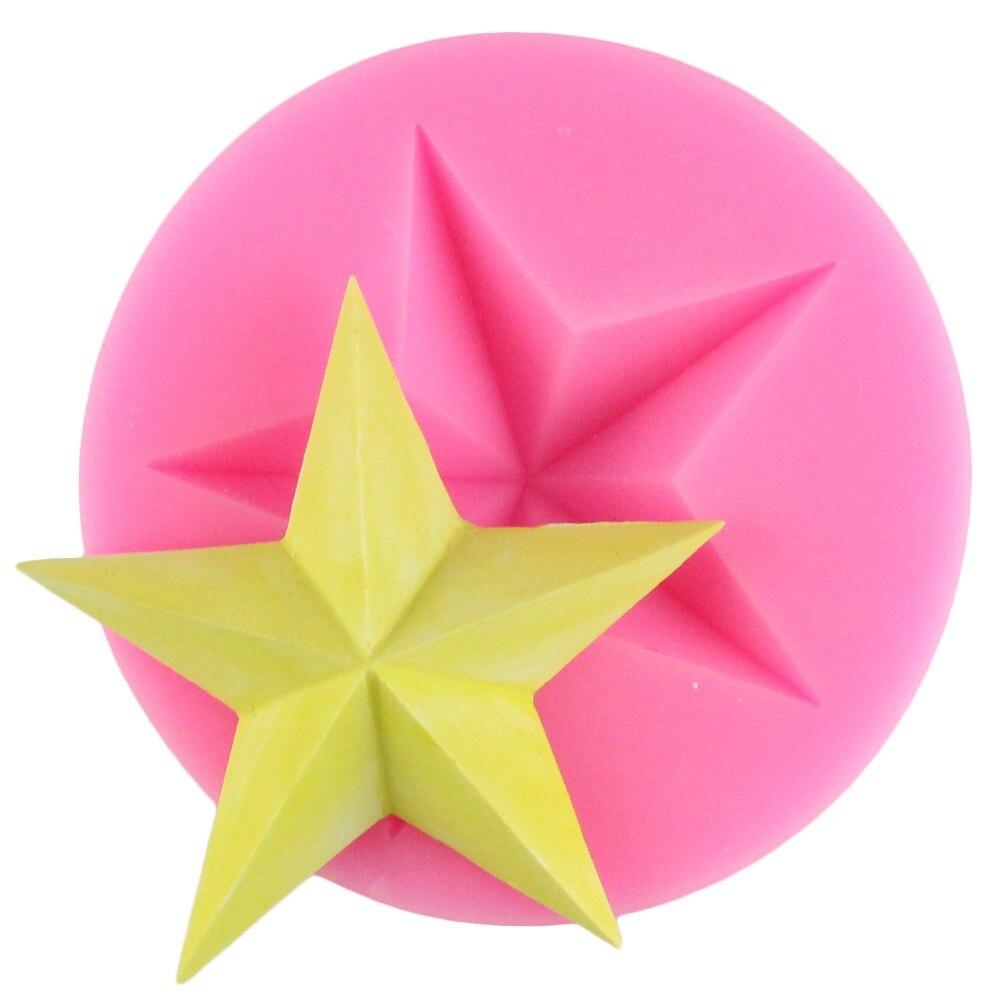 Buy Five-Pointed Star Fondant Cake Silicone Mold DIY Chocolate Candy ...