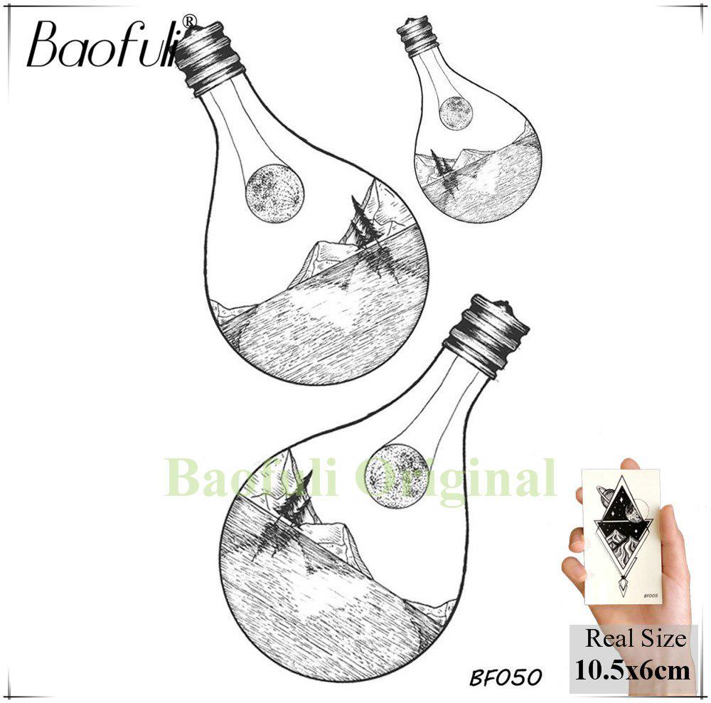 Buy 1PC Rose Triangle Temporary Tattoos Sticker Peony Fake Tatoo Body ...