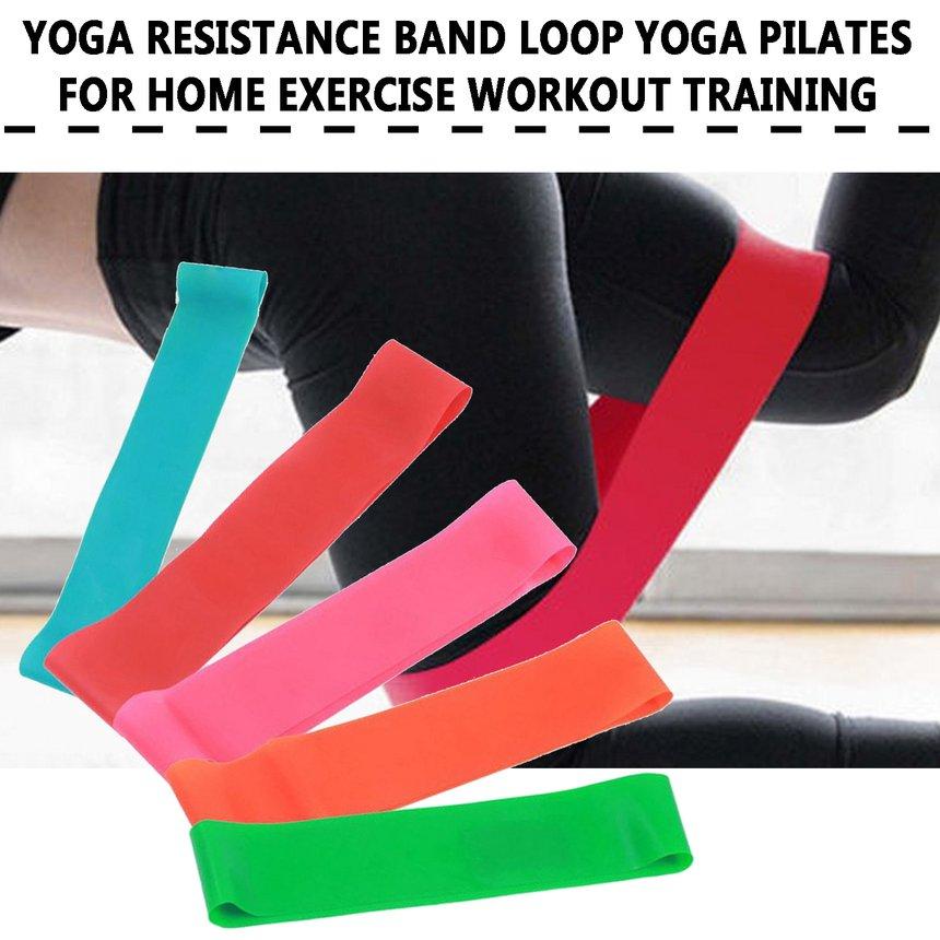 Buy 1pcs Yoga Resistance Band Loop Pilates Exercise Workout Training ...
