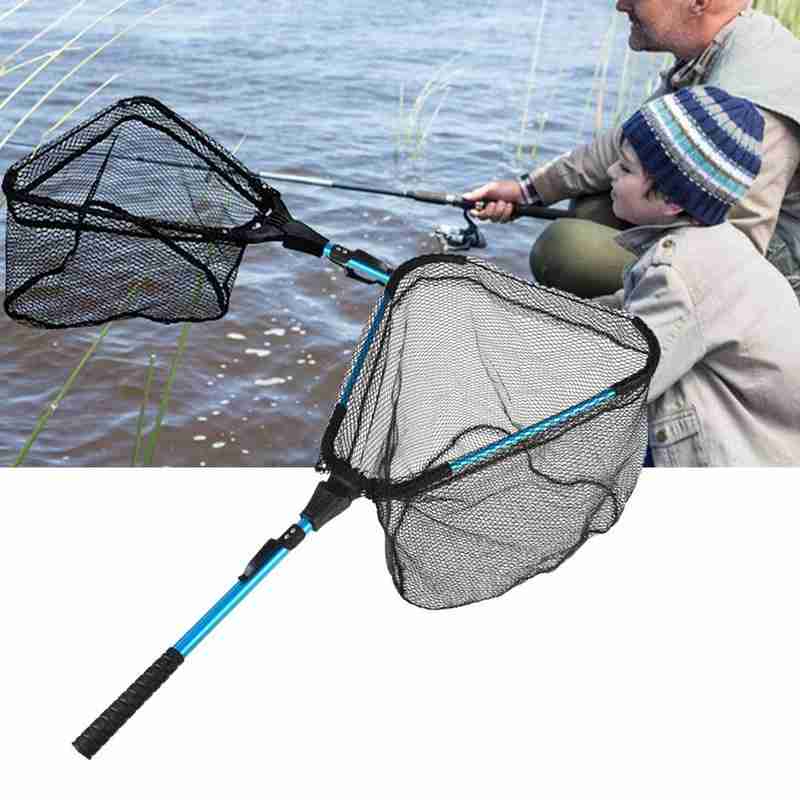 Buy Durable Fishing Net Fish Landing Net with Foldable Collapsible Pole ...