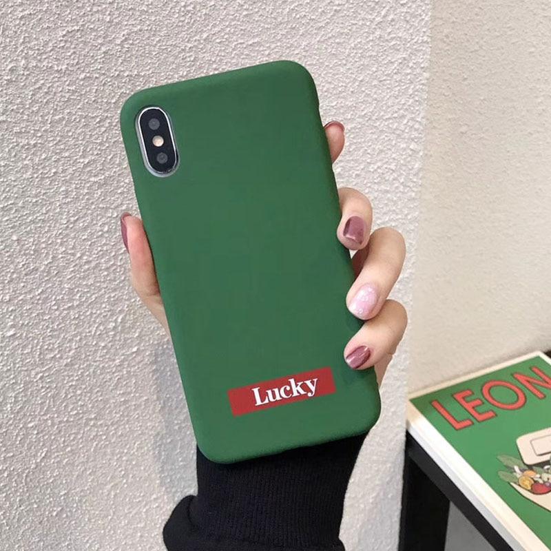 Simple Matte Phone Cases for iPhone X XS 8 7 Plus 6 6s Lucky Shell Soft ...
