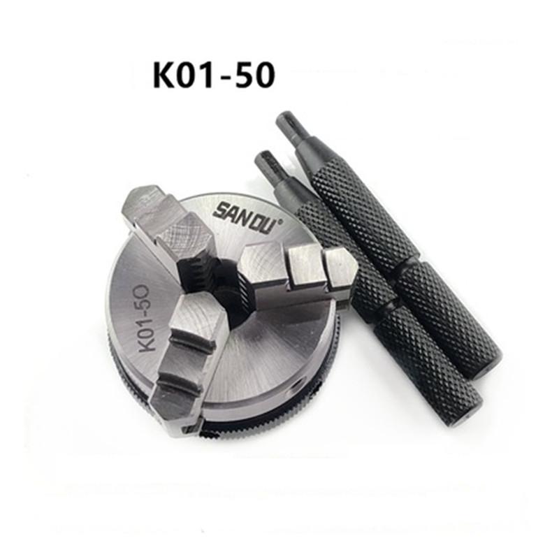 Buy K01-50 Chuck 50mm LATHE Chuck Three Jaw Manual Mini Self-Centering ...