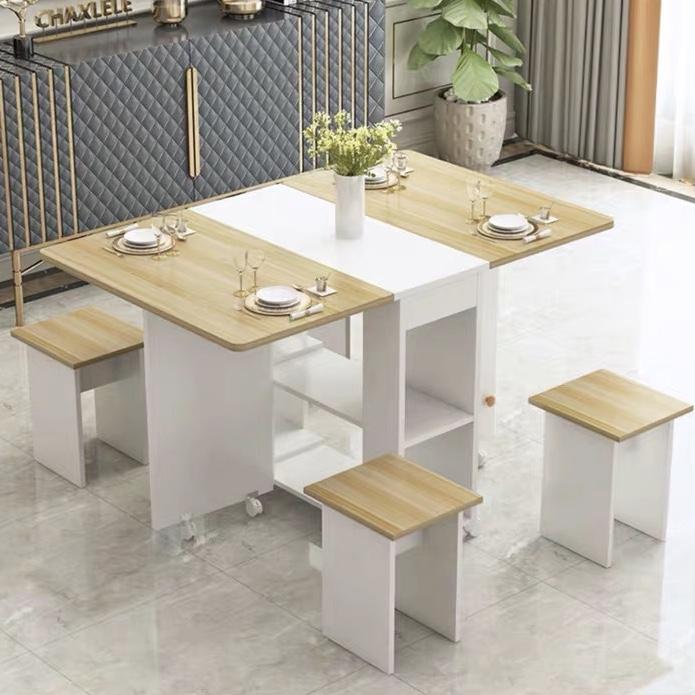 Buy 3 In 1 Rolling Dining Table Set Kitchen Storage Trolley Room ...