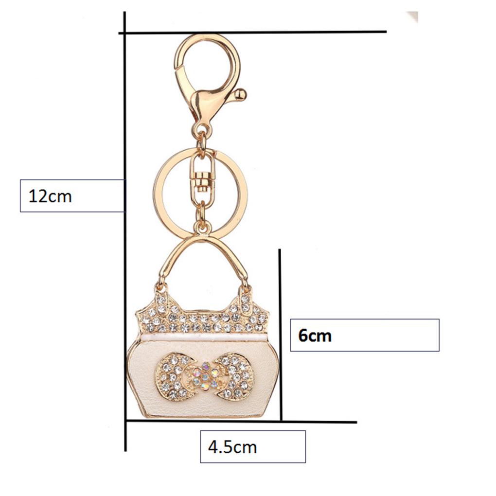 Buy Rhinestone Handbag Shaped Key Chain Women Bag Key Ring Car Key ...