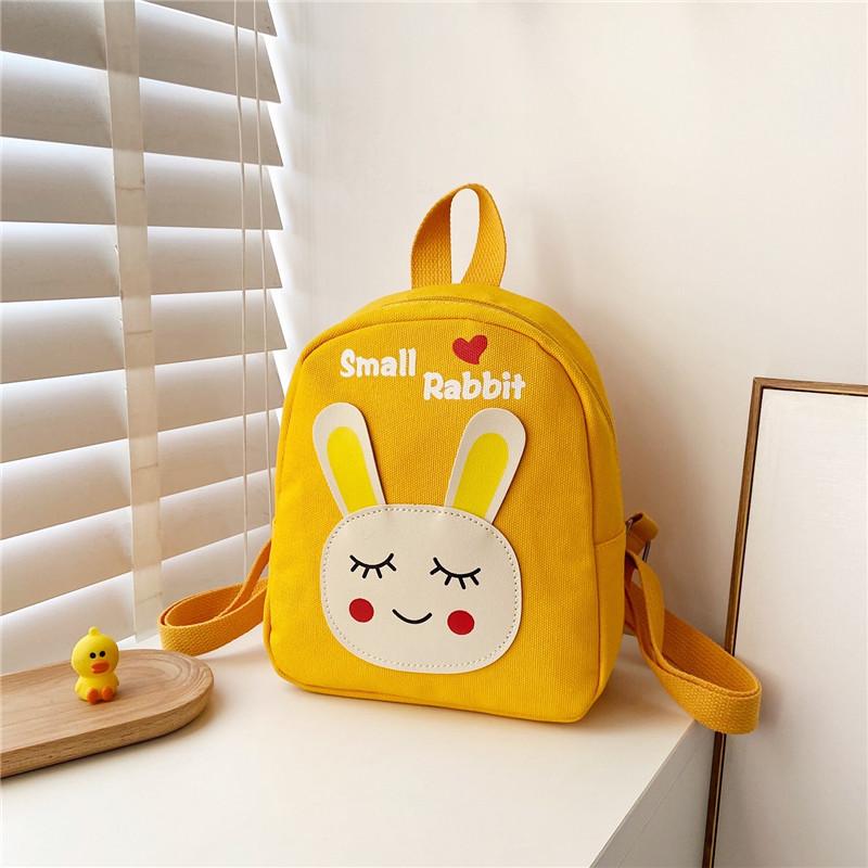 Buy Children Canvas Backpacks Cute Cartoon Rabbit Kindergarten ...