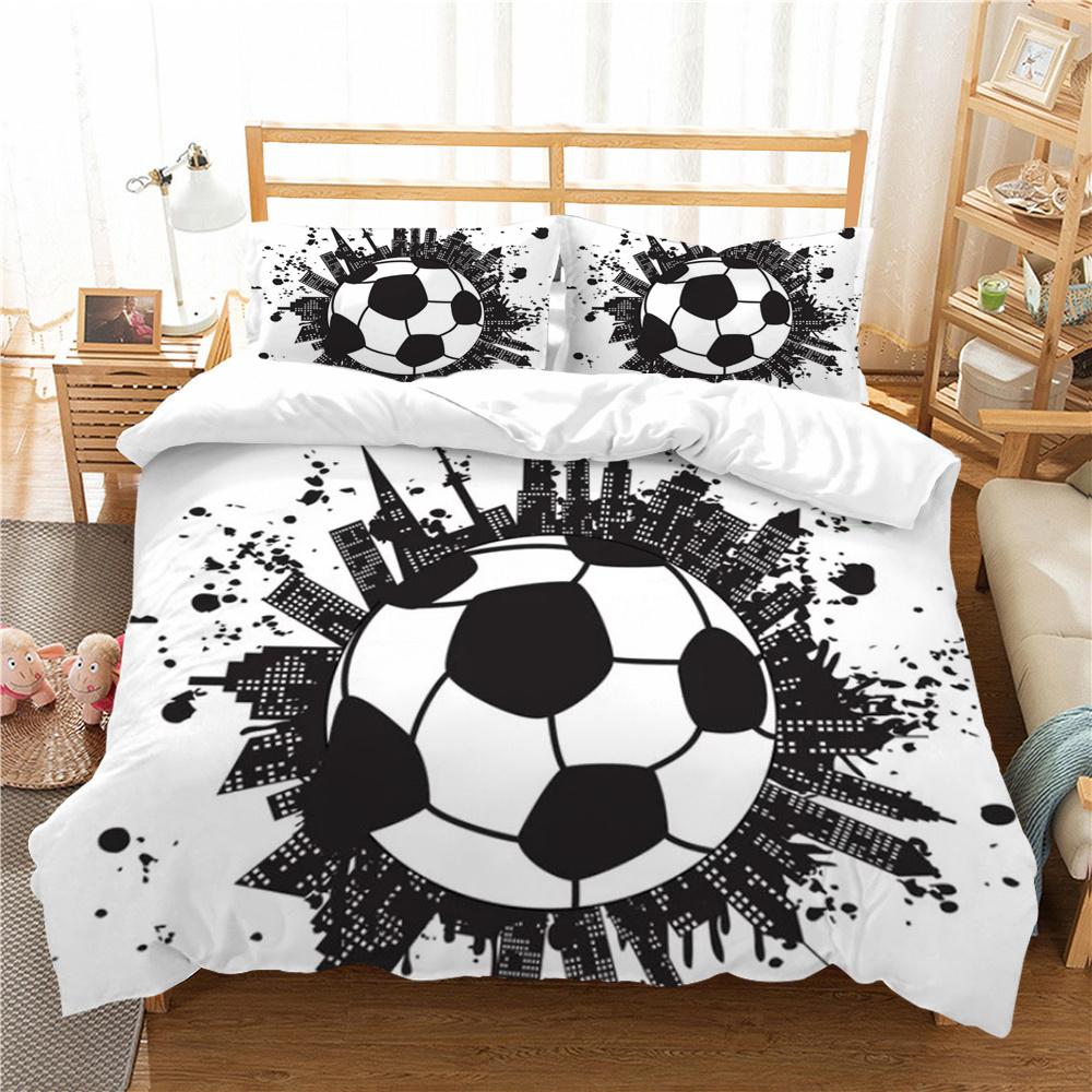 Buy Football Duvet Cover Soccer Style Home Textiles Unqiue Design Queen ...