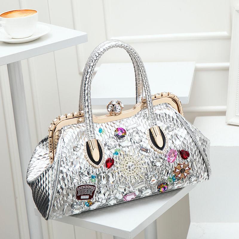 Buy Trendy Fashion Color Diamond Bag Diamond Clip with Diamond Leisure ...