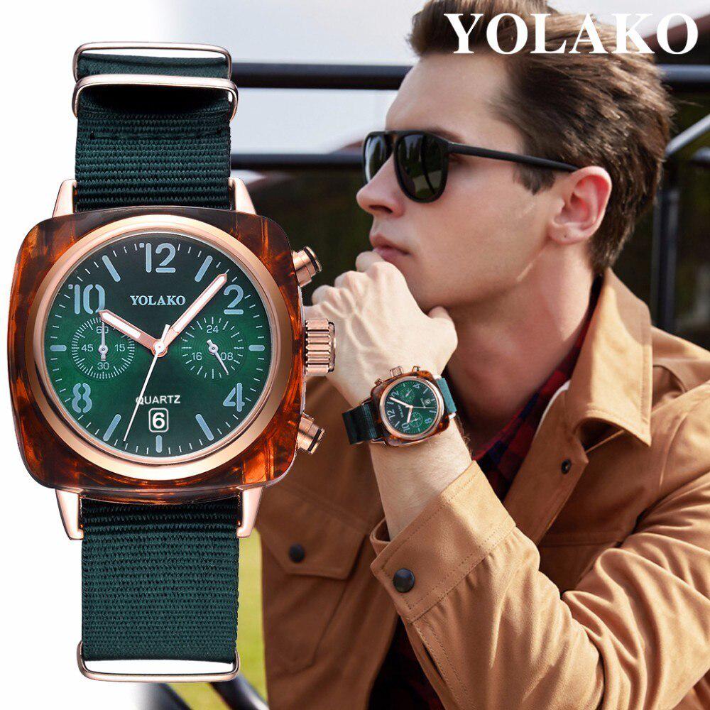 Buy YOLAKO Brand Fashion Men Sports Watch Luxury Male Clock Men Watch ...