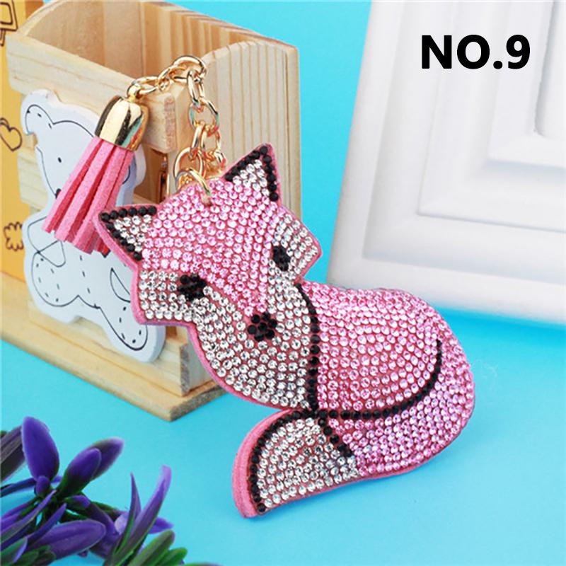 Buy Cute Key Ring Key Chain Rhinestone Lovely Crystal Design Handbag ...