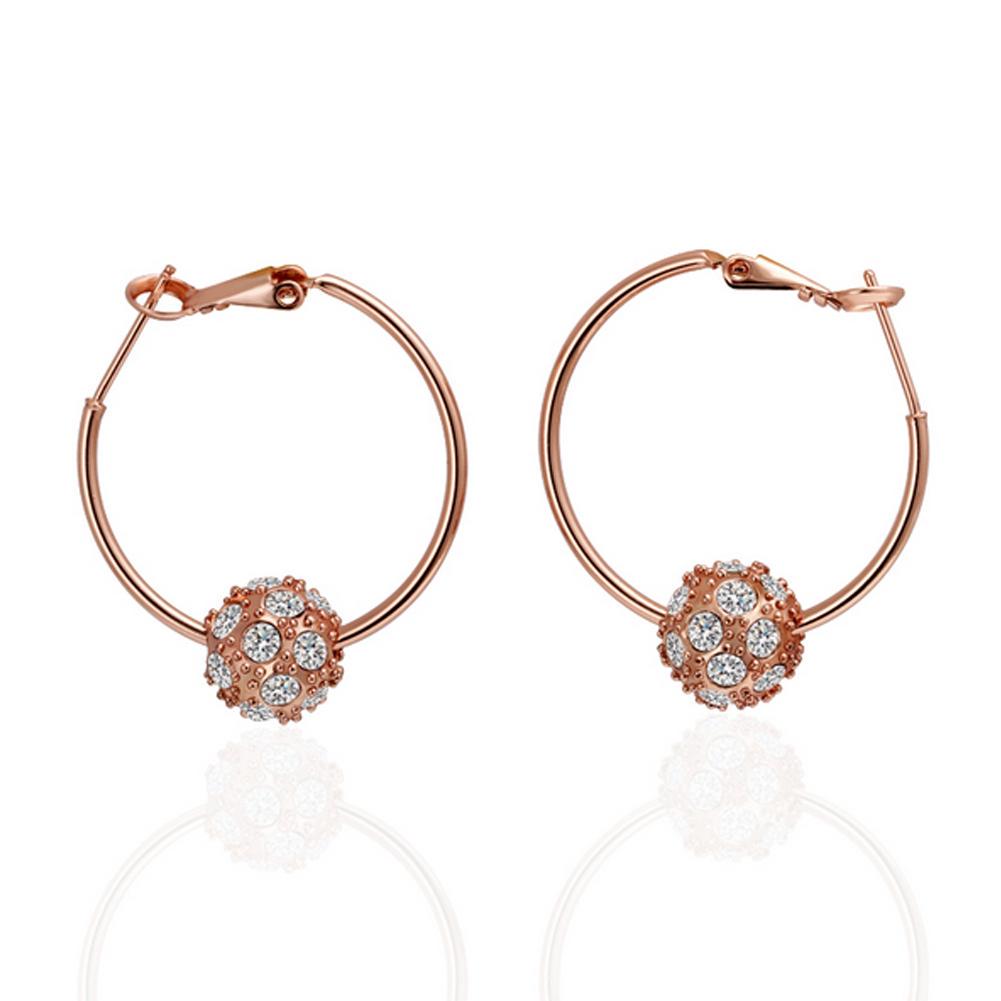 Buy Women Stylish Charming Round Ears Ring Auger Sphere Hoop Earrings ...